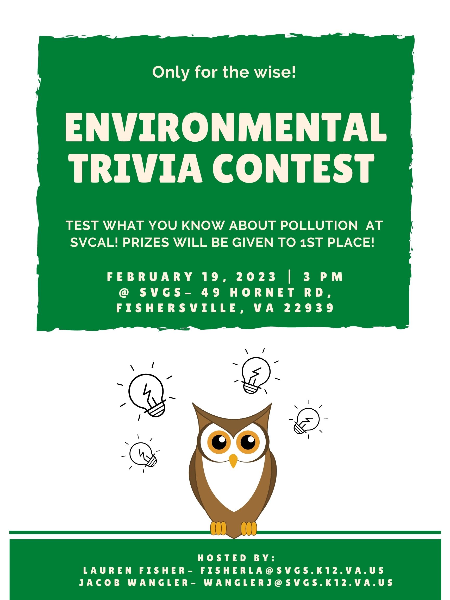 Environmental Trivia – Shenandoah Valley Governor's School